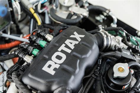 PRIBRAM CZ SEPTEMBER 13 2017 Detail Of A ROTAX Aircraft Engine Disassembled Aircraft