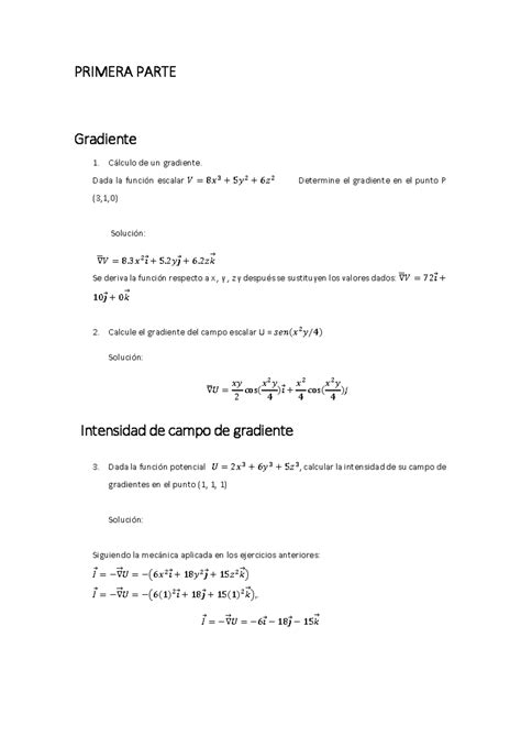 Teorema De La Divergencia Primera Parte Gradiente 1 Cálculo De Un
