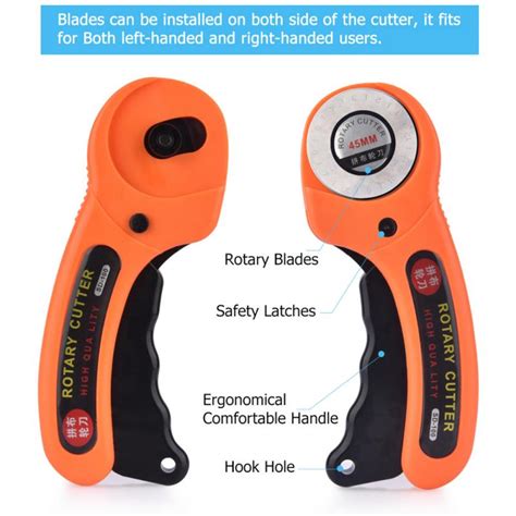 Leathercraft 45mm Rotary Cutter Knife Safety Leath Vicedeal