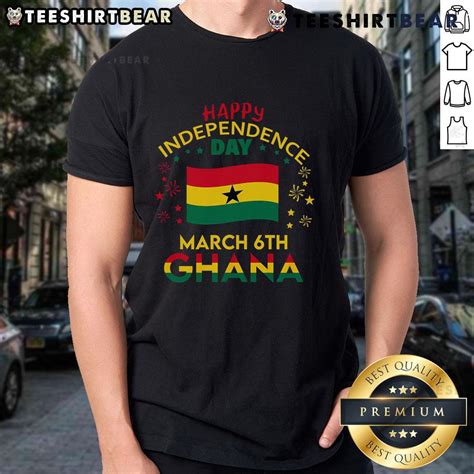 Official Ghana 68th Independence Day Ghanaian Pride Ghana Flag T Shirt