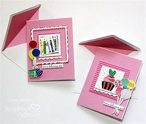 Crafty Goodies Birthday Cards With Scrapbook Adhesives By 3l