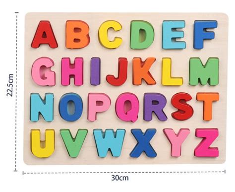 ხის ინგლისური ანბანი პაზლი