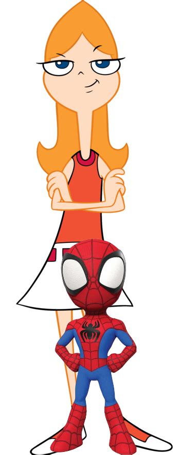 Candace And Spidey Phineas And Ferbmarvel By Ebotizer On Deviantart