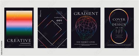 Abstract Fluid Gradient Background Vector Minimalist Style Cover Template With Shapes Colorful