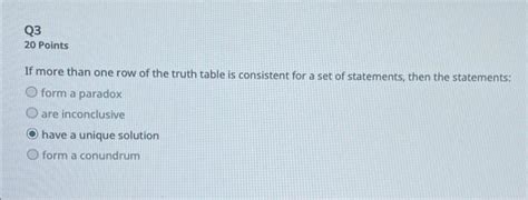 solved 20 points if more than one row of the truth table is