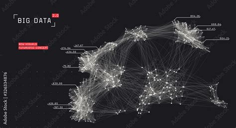 Big Data Visualization Cluster Computing Network Social Media Connections System Of Connected