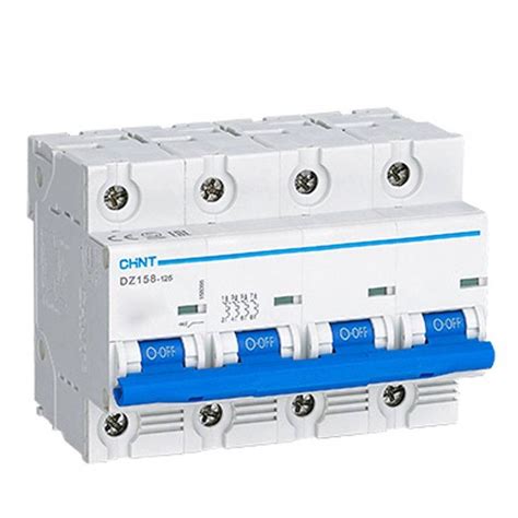 Chint Circuit Breaker Dz158 4p 100a 10ka C 6 Modules 158096