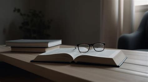 Premium Photo Glasses On Open Book Page