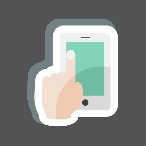 Sticker Using Cell Phone Suitable For Hand Actions Symbol Simple Design Editable Design