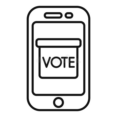 Smartphone Showing Vote On Screen For Online Voting System Stock Vector Illustration Of Screen