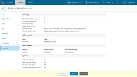 Step 9 Finish Working With Wizard Veeam Backup For Salesforce User Guide