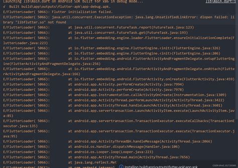 Flutter Dlopen Failed Library Libflutterso Not Founddlopen Failed Library Libflutterso