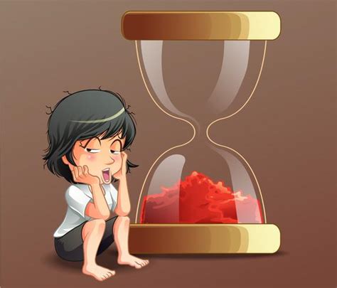 Someone Is Sitting With Sand Timer 534166 Vector Art At Vecteezy