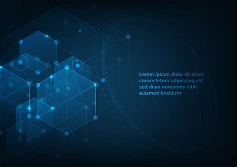 Abstract Technology Hexagon Concept Background Vector Art At