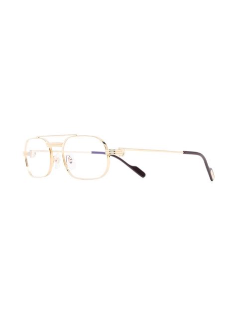 Cartier C De Glasses In Gold Modesens