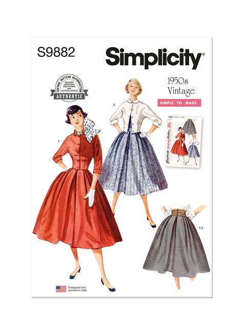 Simplicity Sewing Pattern S9882 Misses Skirt And Jacket Sewdirect