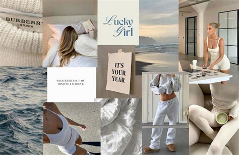 Mood Board Vision Board 2024 Clean Girl Aesthetic Landscape Mode