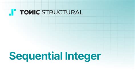 Sequential Integer Tonic Structural