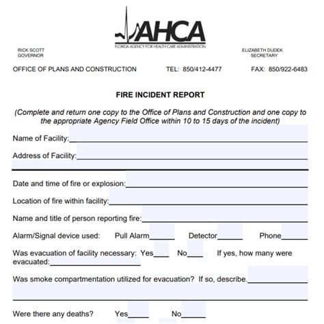 10 Printable Fire Incident Report Samples