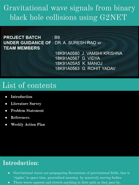 Gravitational Wave Signals From Binary Black Hole Collisions Using G2net Pdf Gravitational