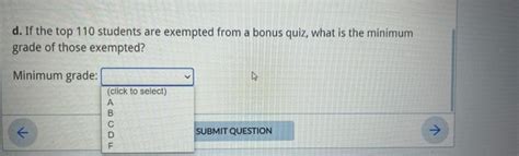 Solved Question 2 Of 9 Letter Grades On A Statistics 101