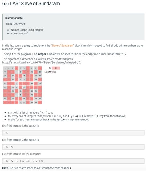 Instructor Note Skills Reinforced Nested Loops Chegg