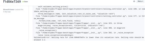 how to find out item name from item error code erpnext frappe forum