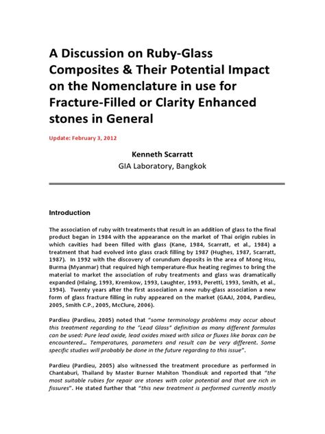 Ruby Glass Composites Pdf Gemstone Jewellery Components