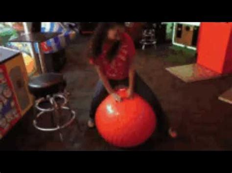 Girl Bounce On Orange Space Hopper Youtube