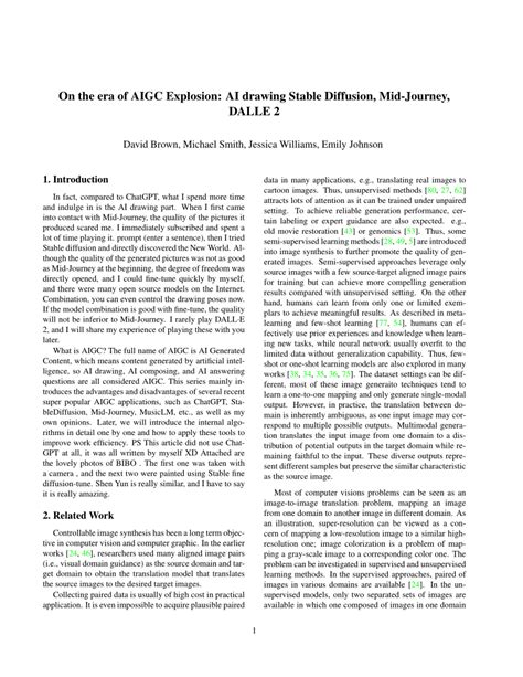 PDF On The Era Of AIGC Explosion AI Drawing Stable Diffusion Mid Journey DALLE 2