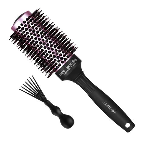 1pc Roller Hair Brush Natural Boar Bristles Round Nano Roller Comb Curling Combs Hair Brush For