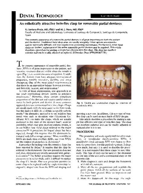 Pdf An Esthetically Attractive Twin Flex Clasp For Removable Partial Dentures