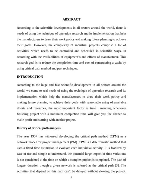 Critical Path Analysis 3 Pdf