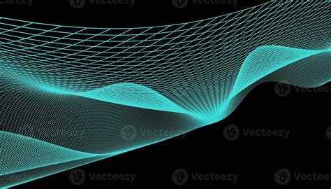Fondo Abstracto De Onda De Malla 3d Estilo De Tecnología Futurista