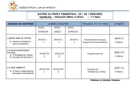 7 Emc Matriz Da Prova Final Pdf