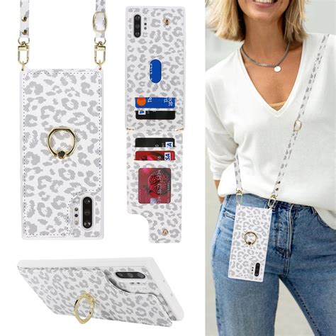 Amazon Com Lipvina For Samsung Galaxy Note 10 Plus Case With Card Holder And Strap For Women