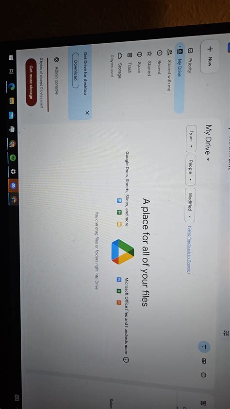 why do i have 0 bytes of storage on my drive r gsuite