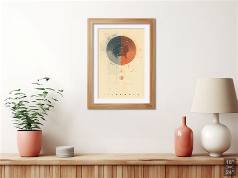Retro Sci Fi Art Mid Century Modern Orbital Chart For Home And Office