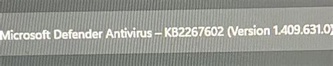 Windows Defender Update Wont Properly Update Rcomputers