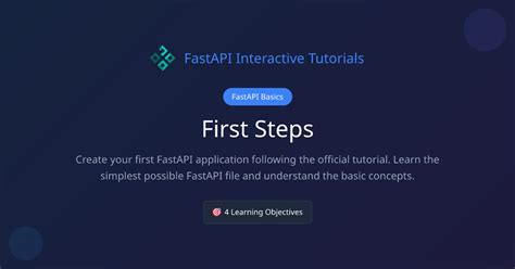 First Steps Fastapi Basics Fastapi Tutorial