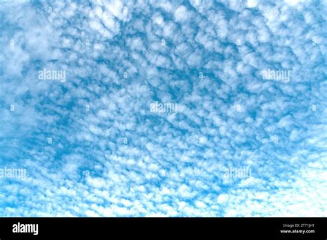 Cirrus Clouds Floating High In The Sky Blue Sky With Cirrus Clouds