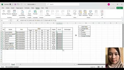 Sheet 1 Memasukan Rumus Excle Youtube