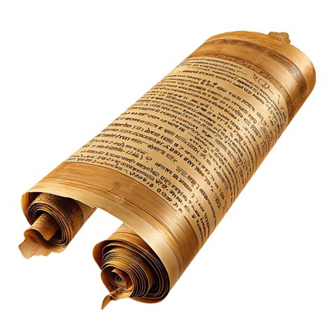 Rolled Parchment Scroll With Golden Edges And Intricate Writing Creating A Historical Elegant