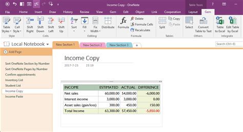 Copy OneNote Selected Cells Paste And Replace The Selected Cells In Another Table Office