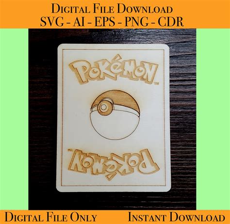 Lucario Pokemon Card Laser Cutter Files Vector For Wood Glowforge Light Burn Cricut Laser