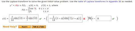 Solved Use The Laplace Transform To Solve The Given