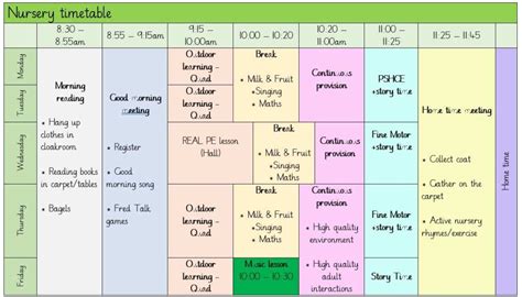Timetable North Mead Primary Academy Tmet Leicester Mat