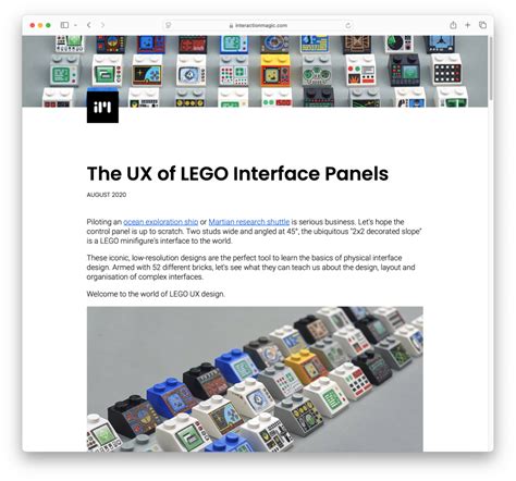 The Ux Of Lego Interface Panels