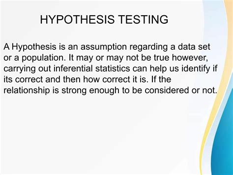 Hypothesis Testing Project Inferential Statistics Pptx