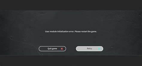 User Module Initialization Error Rexastris